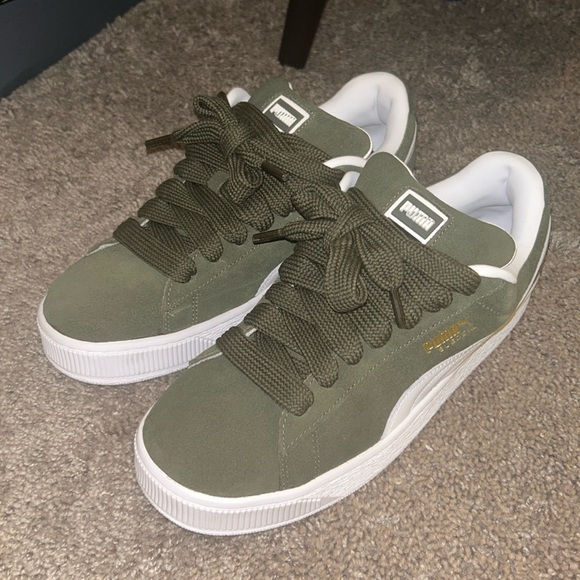 Puma | Shoes | Puma Mens Suede Xl Shoes Olive Like New Worn Once | Poshmark